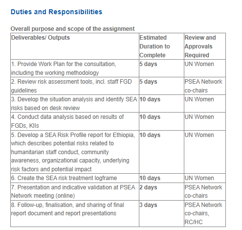 International Consultant(s)-Consultancy for the Ethiopia PSEA Network ...